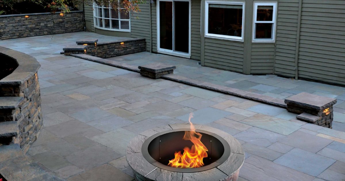 Brown Natural Stone Patio Pavers - Natural Paving USA