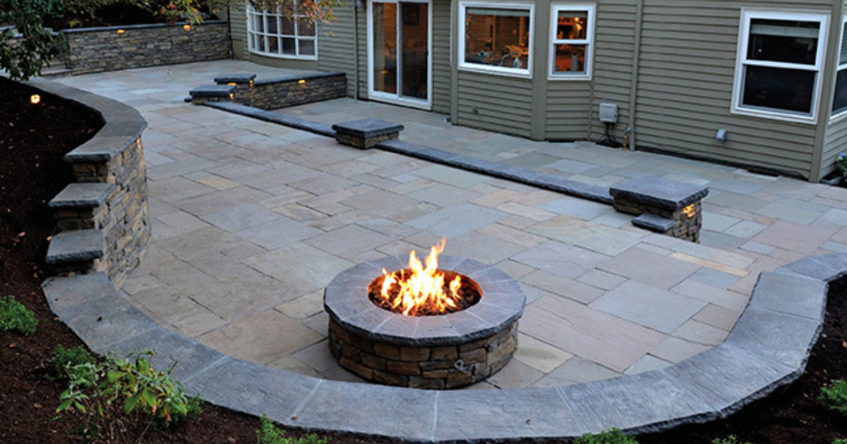 Stone Fire Pit Kits – Sandstone Outdoor Fire Pits | Natural Paving USA