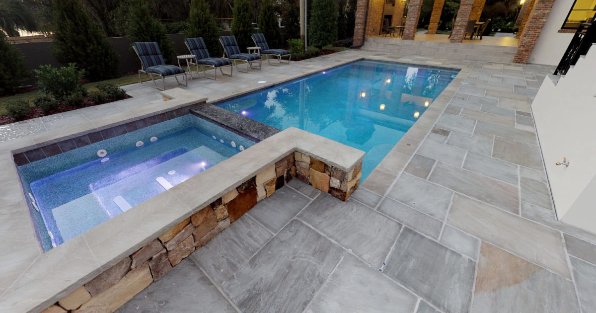 Natural Stone Pool Coping - Natural Paving USA