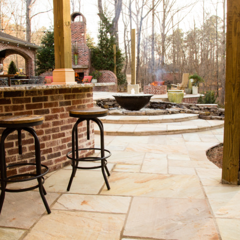 Natural Stone Ivory Color Patio Pavers - Natural Paving USA