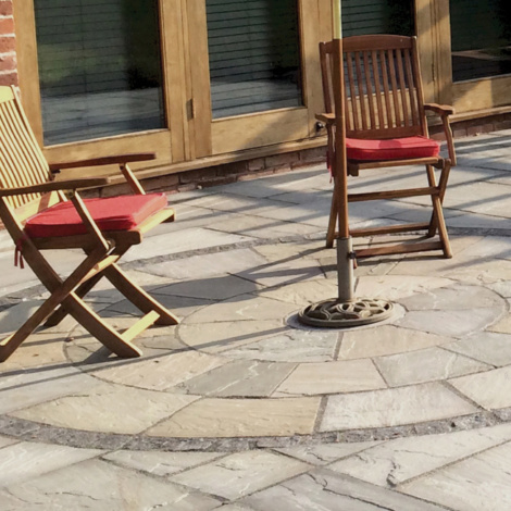 Stone Patio Circle Kit - Natural Paving USA