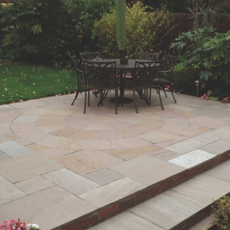 Stone Patio Circle Kit - Natural Paving USA